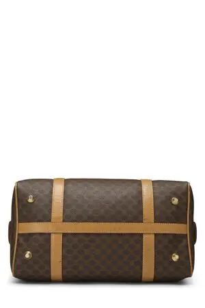 Celine Coated Canvas Macadam Handbag - Brown