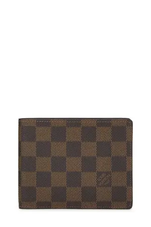 LOUIS VUITTON Damier Ebene Florin Wallet - Brown