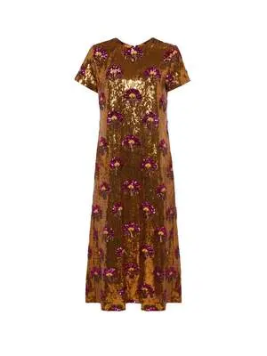 La DoubleJ La DoubleJ Women's Super Swing Dress In Brown/Pink Brown/pink