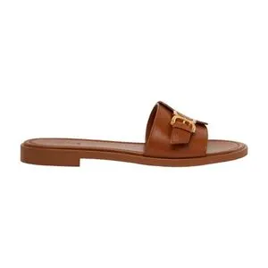 Chloé Chloe Marcie Flat Sandals - Caramello