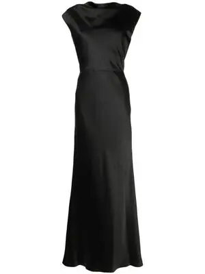 Amsale Cowl-neck Maxi Dress - Black