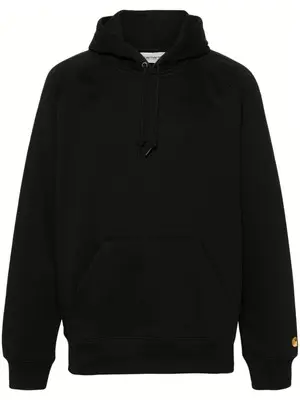Carhartt Work In Progress Logo-print Cotton-blend Hoodie - Black
