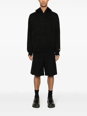 Carhartt Work In Progress Logo-print Cotton-blend Hoodie - Black
