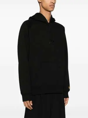 Carhartt Work In Progress Logo-print Cotton-blend Hoodie - Black