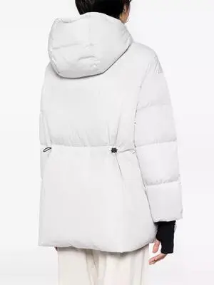Herno Quilted Hooded Down Coat - Grey