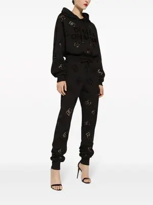 Dolce & Gabbana Logo-embroidered Drawstring-waistband Track Pants - Black