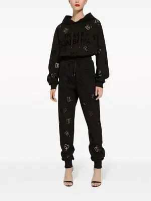 Dolce & Gabbana Logo-embroidered Drawstring-waistband Track Pants - Black
