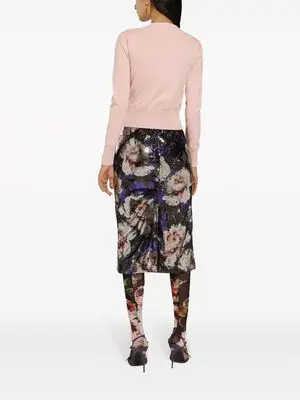 Dolce & Gabbana Sequin-embellished Midi Skirt - Purple