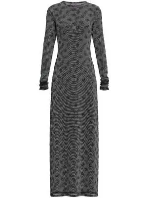 MARGHERITA MACCAPANI Tere Floral-embroidered Dress - Black