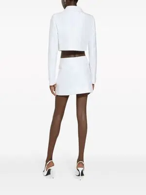 Dolce & Gabbana Monogram Jacquard Cropped Jacket - White