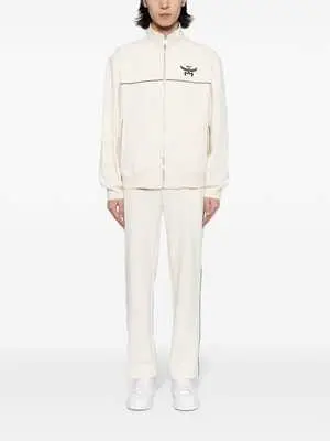 Mcm Essential Logo-embroidered Track Jacket - Neutrals