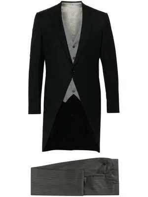 Canali Single-breasted Wool Suit - Black