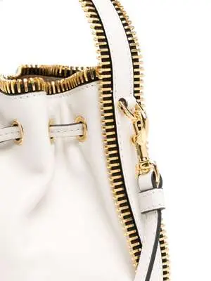 Moschino Exposed-zip Leather Bucket Bag