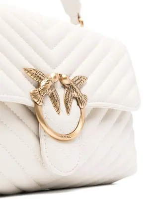 Pinko Love Puff Quilted Shoulder Bag - Neutrals