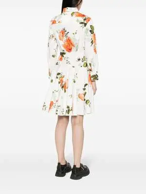 Erdem Floral-print Cotton Mini Shirtdress