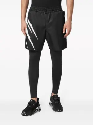 PLEIN SPORT Graphic-print Layered Track Pants