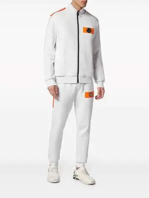 PLEIN SPORT Logo Patch Zip-up Jacket