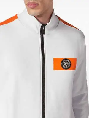 PLEIN SPORT Logo Patch Zip-up Jacket