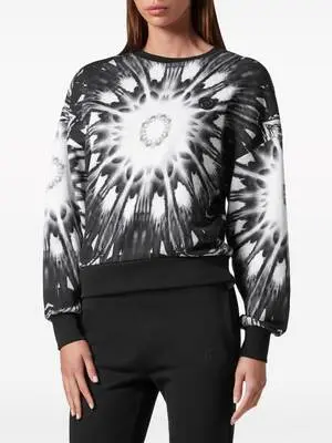 PLEIN SPORT Kaleidoscopic-print Cropped Sweatshirt