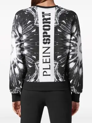 PLEIN SPORT Kaleidoscopic-print Cropped Sweatshirt