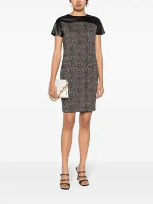 Michael Kors Panelled Faux-leather Minidress