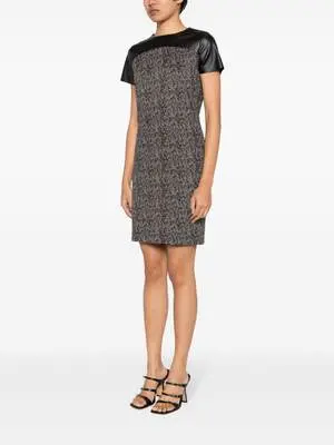 Michael Kors Panelled Faux-leather Minidress