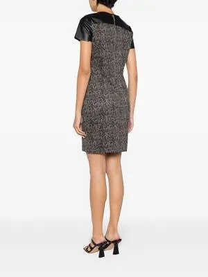 Michael Kors Panelled Faux-leather Minidress