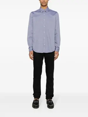 BOSS Pattern-jacquard Cotton Shirt