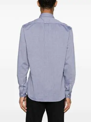 BOSS Pattern-jacquard Cotton Shirt