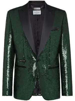 Philipp Plein Sequin-design Single-breasted Blazer