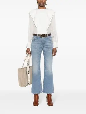 Chloé Mid-waisted Bootcut Jeans - Blue