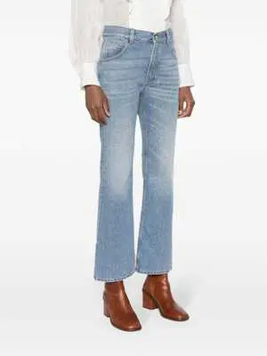 Chloé Mid-waisted Bootcut Jeans - Blue