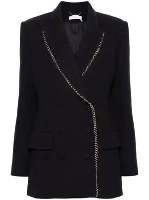 Chloé Chain-link Trim Double-breasted Blazer