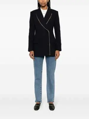 Chloé Chain-link Trim Double-breasted Blazer