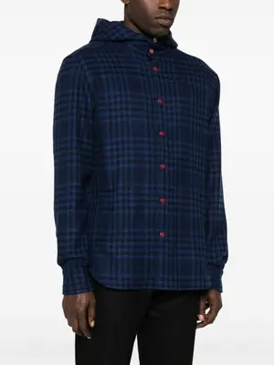 Kiton Checked Cashmere Shirt