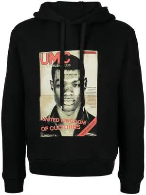 Neil Barrett Photograph-print Jersey Hoodie - Black