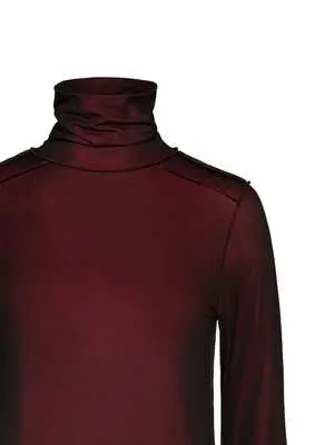 MAISON MARGIELA Sheer Long-sleeve Jersey Bodysuit - Red