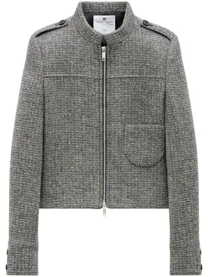 COURREGES Caviar Wool Tailored Jacket