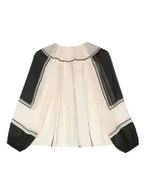 Ulla Johnson Lenore Silk Chiffon Blouse - Neutrals