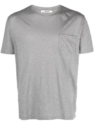 Zadig&Voltaire Stockholm Flocked-skull Cotton T-shirt - Grey
