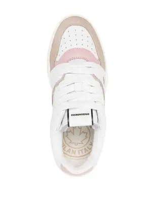 Dsquared2 Spiker Leather Sneakers - White