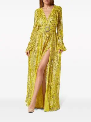 Philipp Plein Metallic-threading Maxi Dress