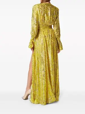 Philipp Plein Metallic-threading Maxi Dress