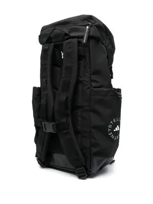 Adidas By Stella Mccartney Logo-print Backpack - Black
