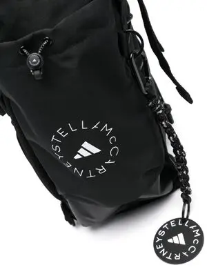 Adidas By Stella Mccartney Logo-print Backpack - Black