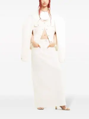 COURREGES Cocoon Denim Jacket - White