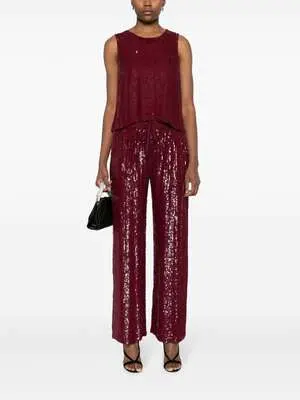 P.a.r.o.s.h Glare Sequin Trousers - Red