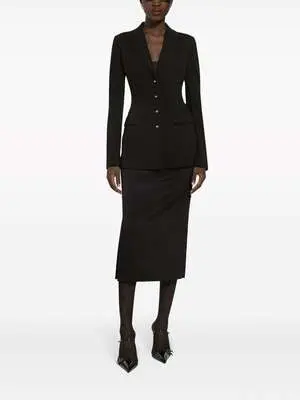 Dolce & Gabbana Fitted Waistline Blazer - Black
