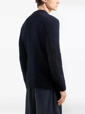Giorgio Armani Zigzag-embroidered Cardigan