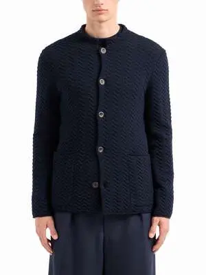 Giorgio Armani Zigzag-embroidered Cardigan